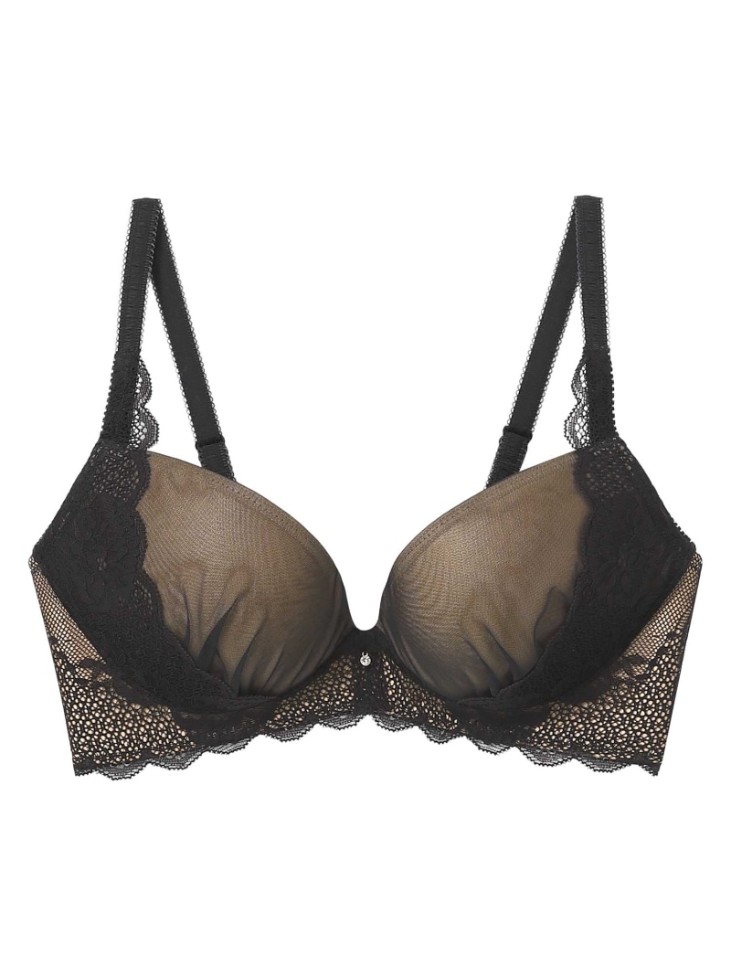 【楽天市場】【驚きの盛り感 * やわらかノンワイヤー】キュンっと盛りブラ AMPHI アンフィ インナー・ルームウェア ブラジャー ブラウン ホワイト[Rakuten Fashion]：AMPHI