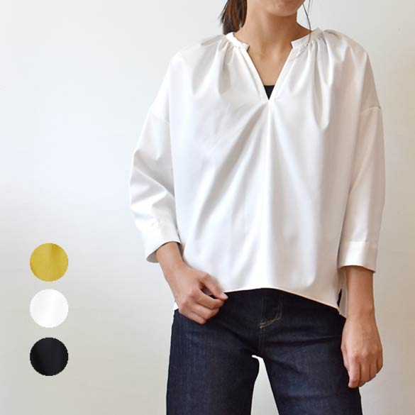 【楽天市場】irise（イリゼ）ネックギャザー 七分袖 ブラウス(ir002)(t4037)：アンプルール VERY店
