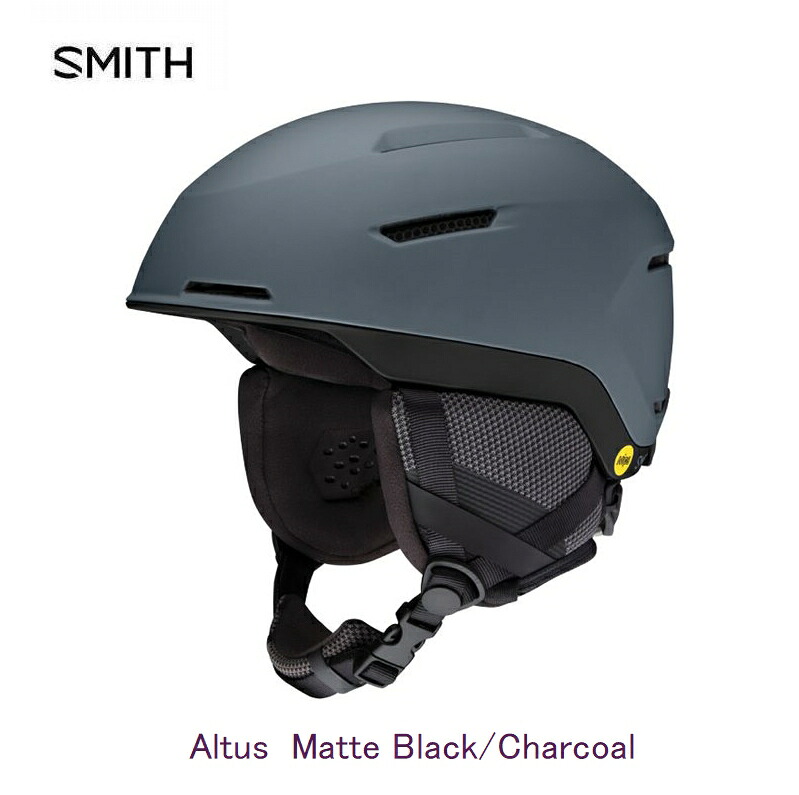 【楽天市場】スミス スノーヘルメット 2023 SMITH Altus アルタス ミップス Matte Black Charcoal MIPS ...
