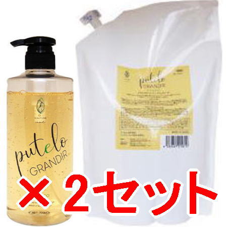 【楽天市場】★【送料無料】【正規品】プテロ putelo ／ プテロ AR シャンプー グランディール 700ml ＆ 1500ml詰替 2セット ／ スカルプ シャンプー：amugis