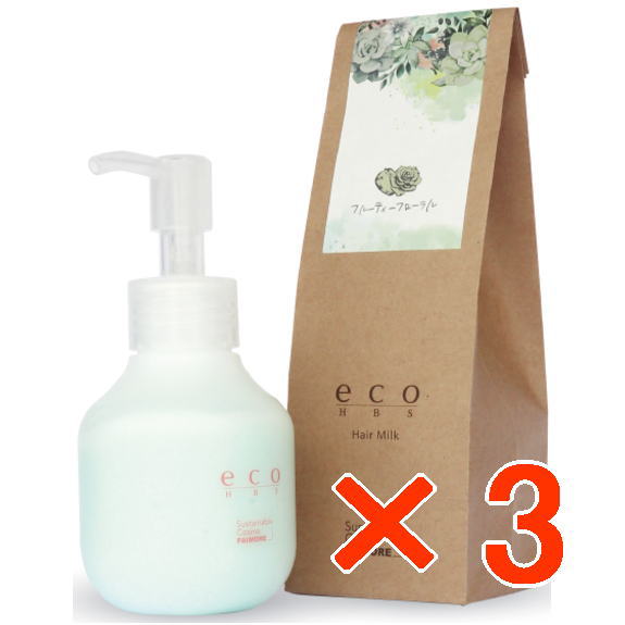 【楽天市場】★【送料無料】 パイモア エコエイチビーエス ヘアミルク 80g フルーティーフローラル 【3個セット】／ 美容室専売品 ヘアミルク：amugis