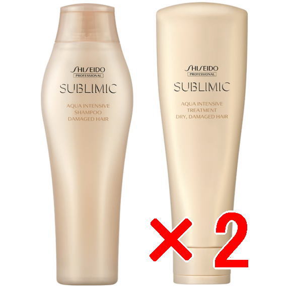 【楽天市場】★【送料無料】 資生堂 シセイドウ ／ サブリミック ／ アクアインテンシブ シャンプー 250ml ＆ トリートメントD 250g【2セット】：amugis