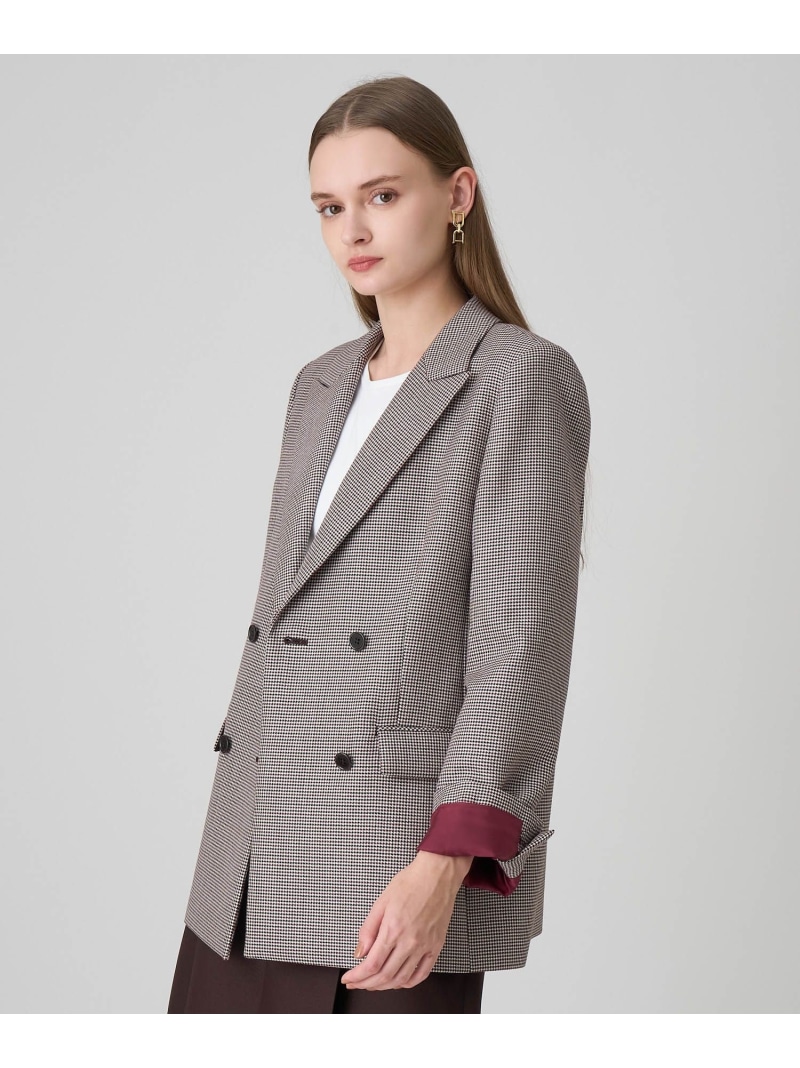 【楽天市場】ダブルクロスピークドジャケット ANAYI アナイ ジャケット・アウター テーラードジャケット・ブレザー レッド【先行予約】*【送料無料】[Rakuten Fashion]：ANAYI