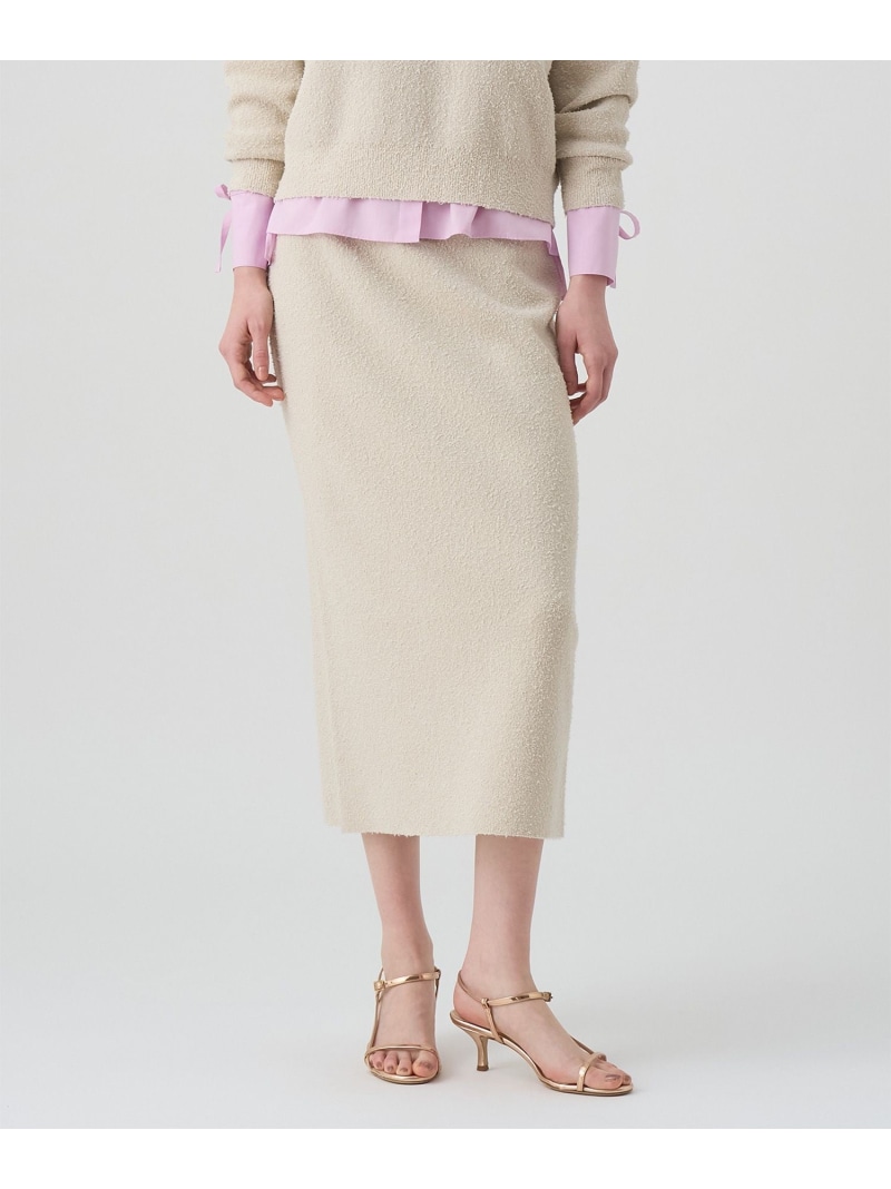 【楽天市場】【セットアップ対応商品】ネップスムース スカート ANAYI アナイ スカート その他のスカート ベージュ ネイビー【送料無料】[Rakuten Fashion]：ANAYI