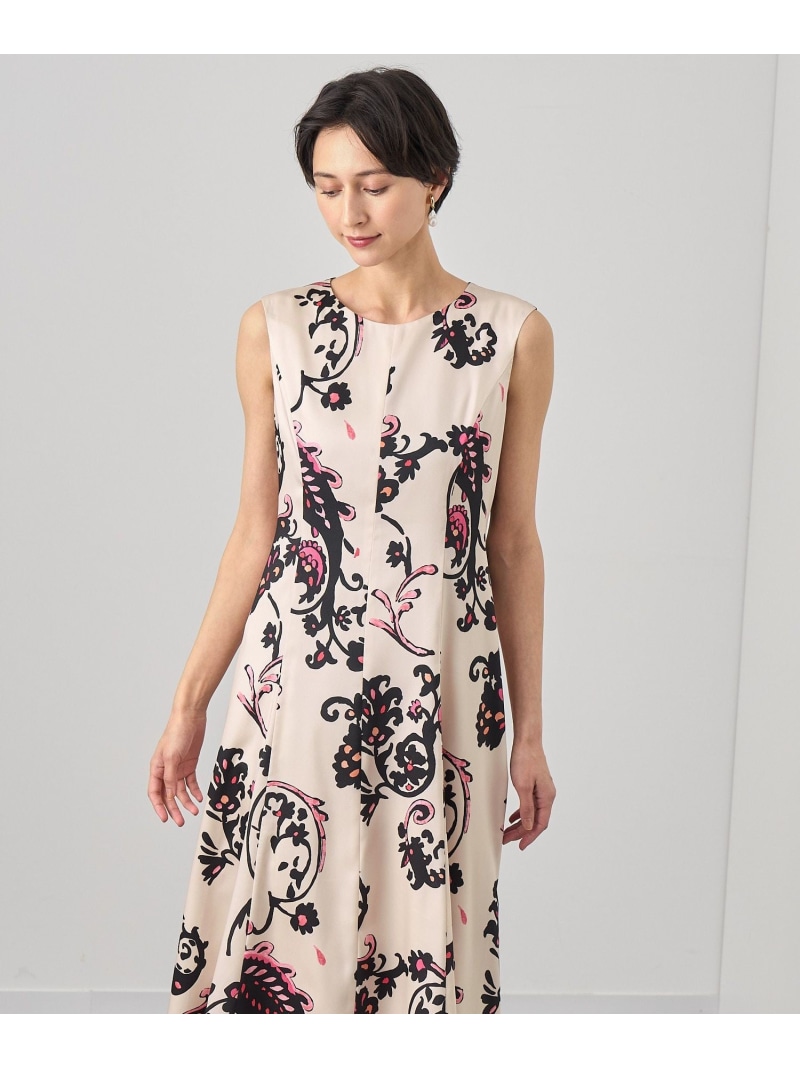 【楽天市場】【SALE／40%OFF】アラベスクプリントワンピース ANAYI アナイ ワンピース・ドレス ワンピース ベージュ ブラック【RBA_E】【送料無料】[Rakuten ...