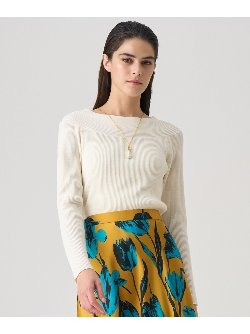 【楽天市場】メリノウール2WAYリブプルオーバー ANAYI アナイ トップス ニット ピンク グレー ホワイト イエロー【送料無料】[Rakuten Fashion]：ANAYI