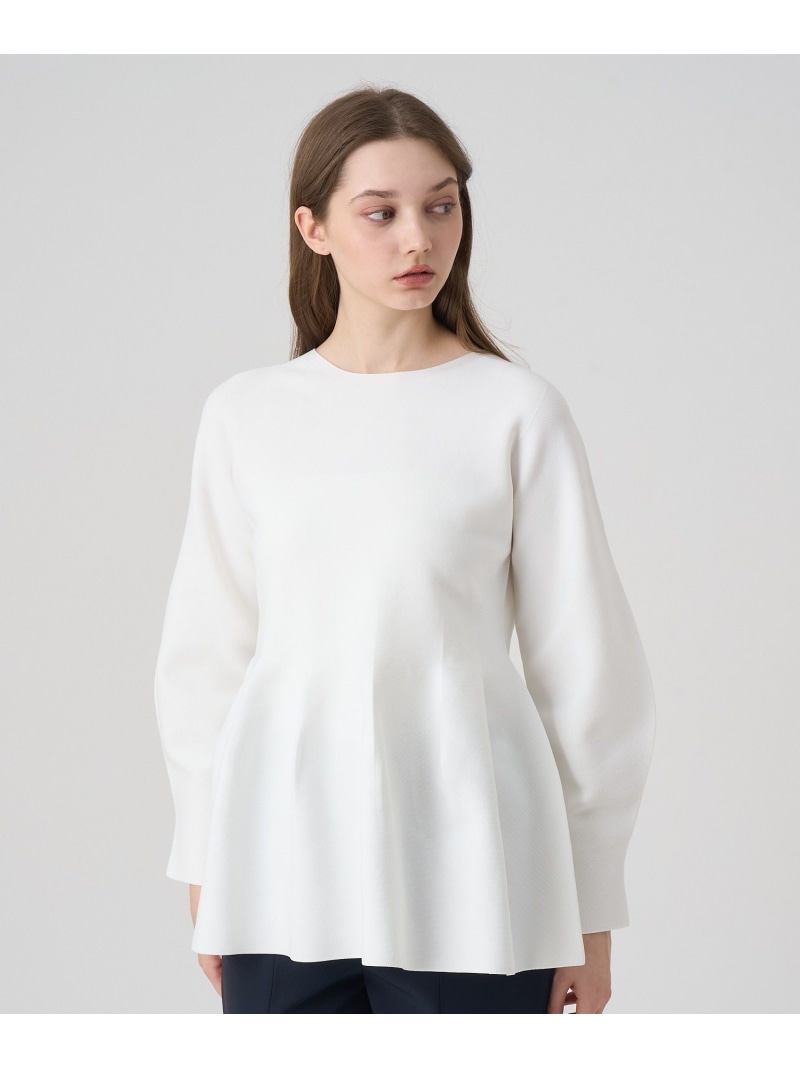 【楽天市場】ボリュームペプラムプルオーバー ANAYI アナイ トップス ニット ブラック ベージュ ホワイト【送料無料】[Rakuten Fashion]：ANAYI