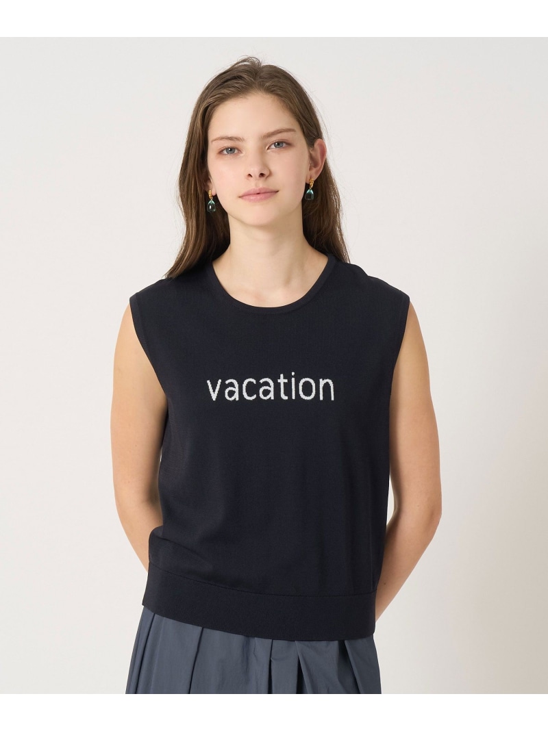 【楽天市場】VACATION ロゴ プルオーバー ANAYI アナイ トップス ニット ネイビー ピンク ホワイト【先行予約】*【送料無料】[Rakuten Fashion]：ANAYI