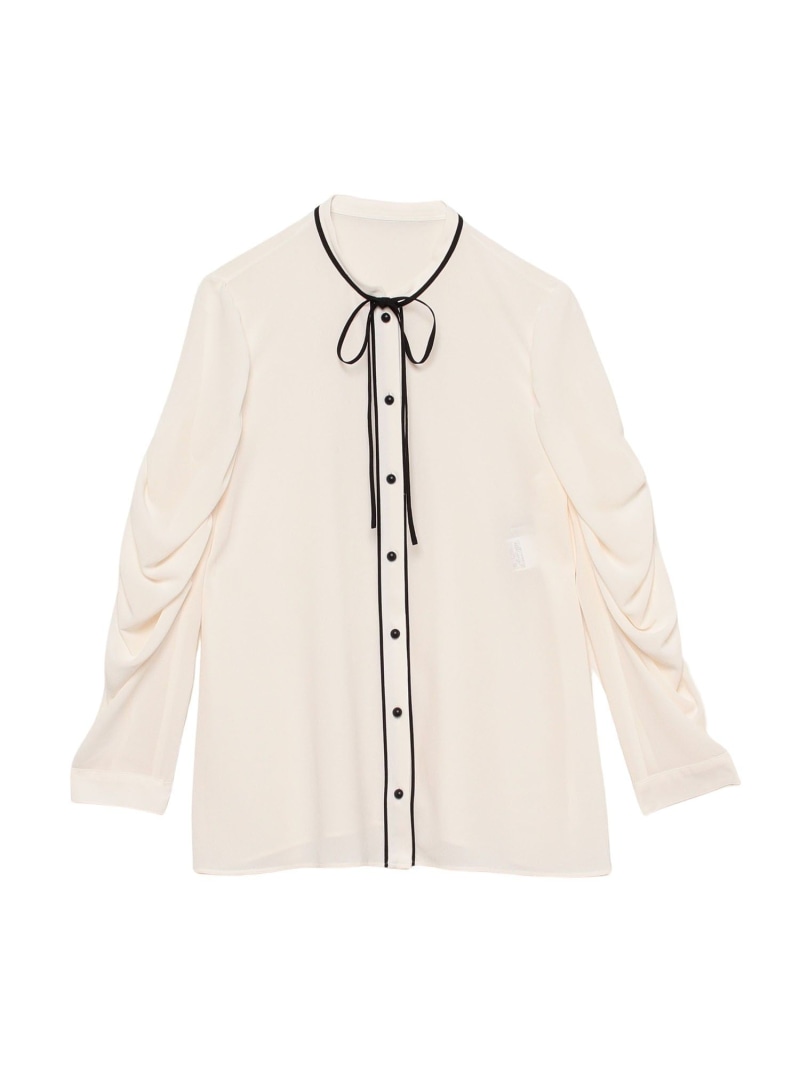 【楽天市場】【SALE／40%OFF】ジョーゼット配色 ブラウス ANAYI アナイ トップス シャツ・ブラウス ホワイト ベージュ ネイビー ...