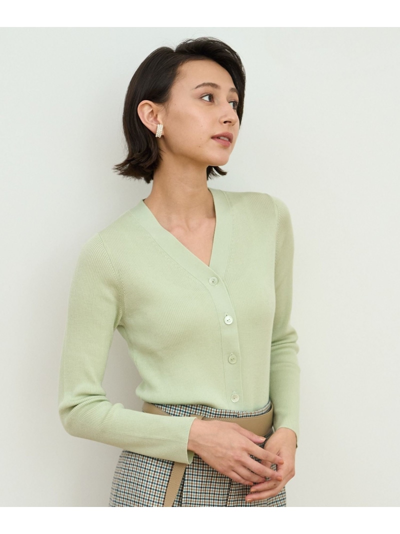 【楽天市場】【SALE／50%OFF】ウールシルクリブVネック カーディガン ANAYI アナイ トップス カーディガン ホワイト ブラウン グリーン ブラック【RBA_E】【送料無料 ...