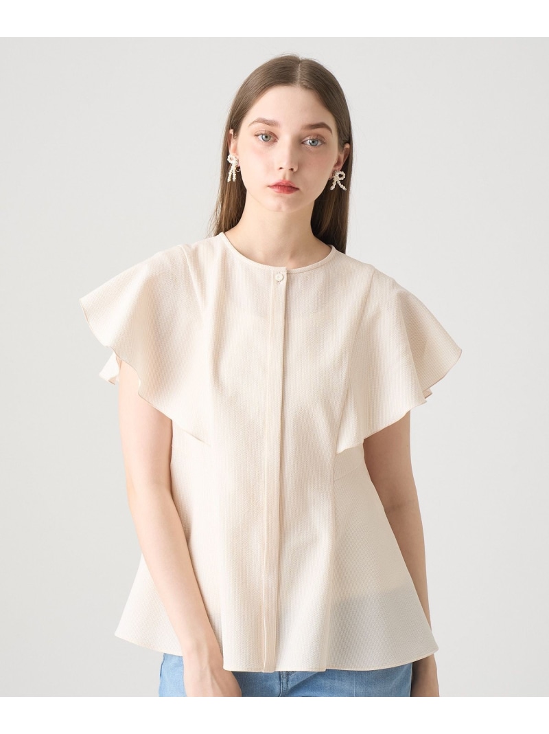 【楽天市場】【セットアップ対応商品】サッカーストレッチペタルスリーブ ブラウス ANAYI アナイ トップス シャツ・ブラウス ベージュ ネイビー【送料無料】[Rakuten Fashion ...