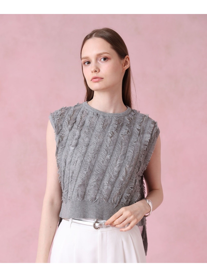 【楽天市場】コットンフリンジバイアス プルオーバー ANAYI アナイ トップス ニット ブラック ホワイト【先行予約】*【送料無料】[Rakuten Fashion]：ANAYI