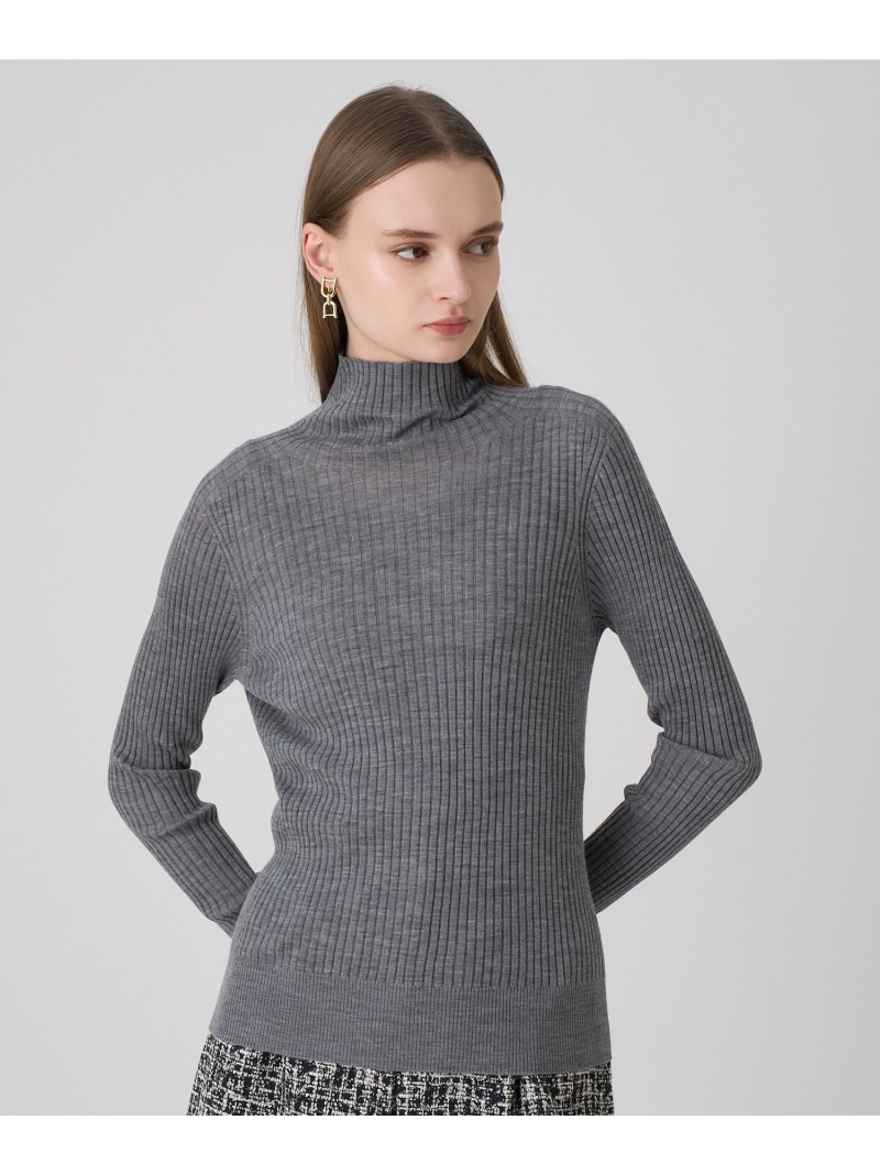 【楽天市場】シアーウールハイネック プルオーバー ANAYI アナイ トップス ニット グレー ブラック ホワイト【先行予約】*【送料無料】[Rakuten Fashion]：ANAYI