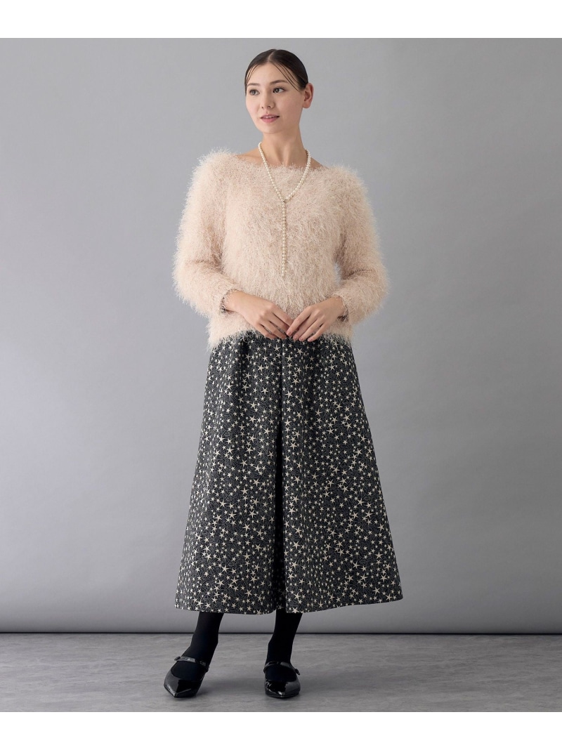 【楽天市場】スターダストジャガードタックフレア スカート ANAYI アナイ スカート その他のスカート ブラック ベージュ【送料無料】[Rakuten Fashion]：ANAYI