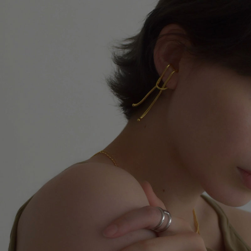 【楽天市場】【a n c e】SV925 Twoline Hook Earcuff：a n c e
