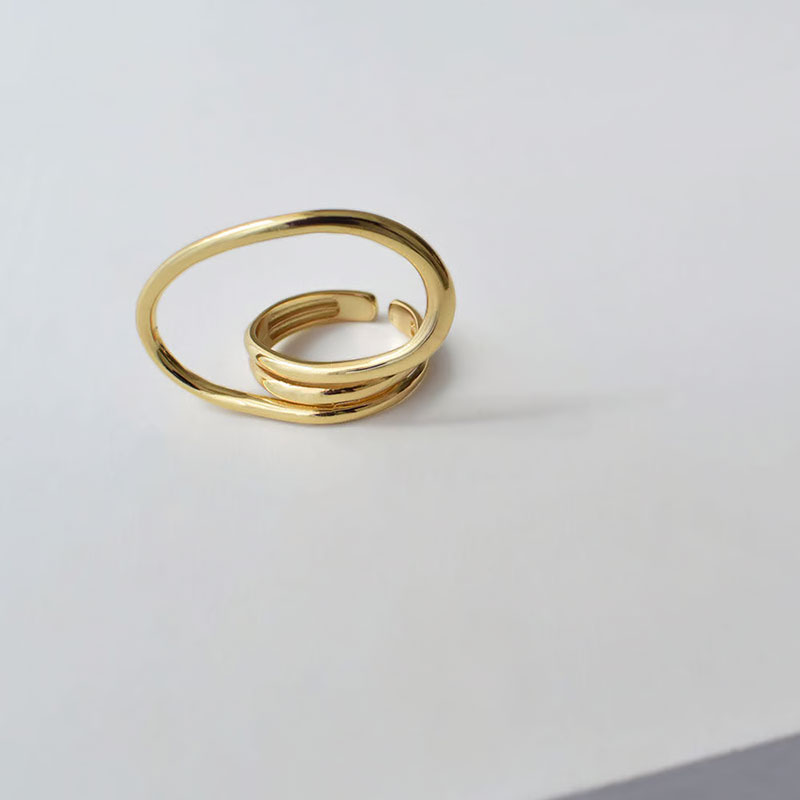 【楽天市場】【a n c e】SV925 Twist Hoop Ring Gold：a n c e