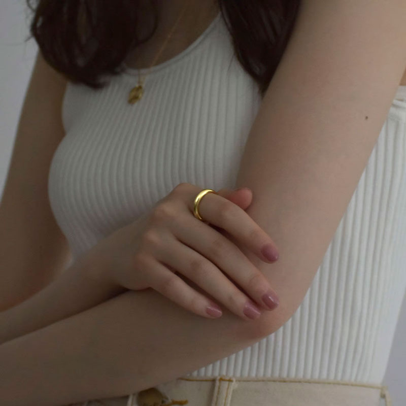 【楽天市場】【a n c e】SV925 Flat Crescent Moon Ring：a n c e