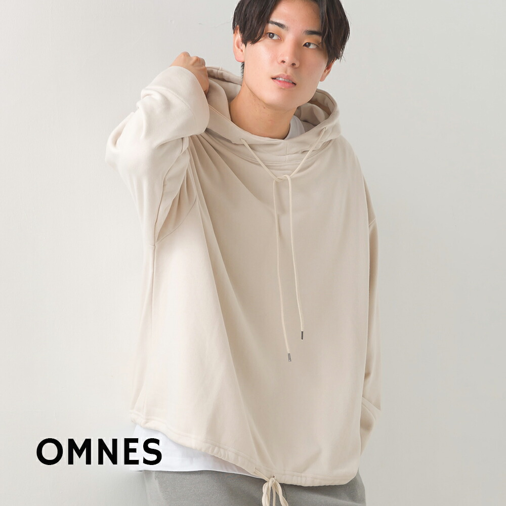【楽天市場】【OMNES Another Edition】メンズ 裏毛裾ドローコードワイドシルエットパーカー スウェット Mサイズ Lサイズ mens きれいめ カジュアル フーディー：アンドスタイル