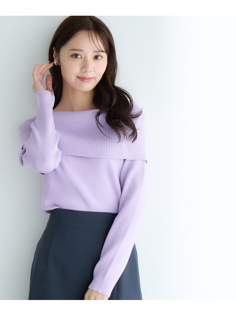 【楽天市場】【SALE／50%OFF】リブオフショルニット Andemiu アンデミュウ トップス ニット ホワイト ブラック ブラウン パープル【RBA_E】【送料無料】[Rakuten ...