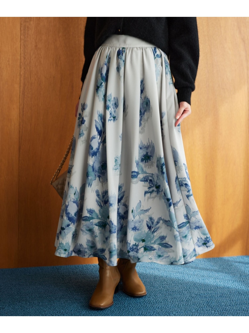 【楽天市場】【SALE／60%OFF】(W)ボカシフラワーフレアSK Andemiu アンデミュウ スカート ロング・マキシスカート オレンジ ブルー【RBA_E】【送料無料】[Rakuten ...