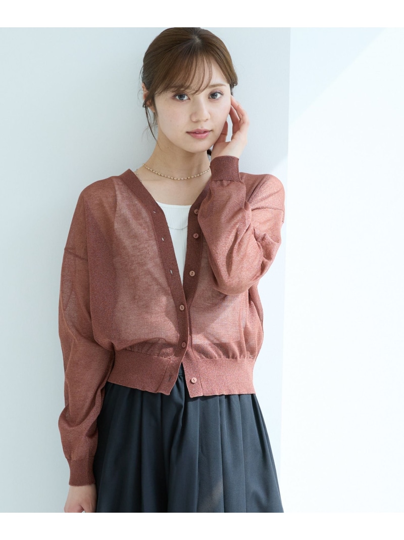 【楽天市場】シアーVネックカーディガン Andemiu アンデミュウ トップス カーディガン ホワイト ブラック ブラウン【送料無料】[Rakuten Fashion]：Andemiu