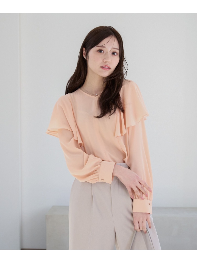 【楽天市場】【SALE／50%OFF】ラッフルVネックブラウス Andemiu アンデミュウ トップス シャツ・ブラウス オレンジ ホワイト ネイビー【RBA_E】【送料無料】[Rakuten ...