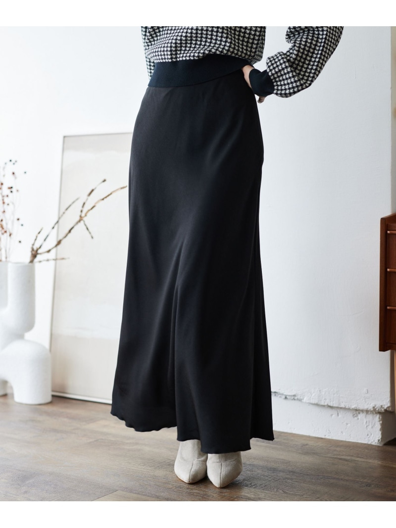 【楽天市場】【SALE／60%OFF】(W)サテンナローSK Andemiu アンデミュウ スカート ロング・マキシスカート ブラック ベージュ オレンジ【RBA_E】[Rakuten ...