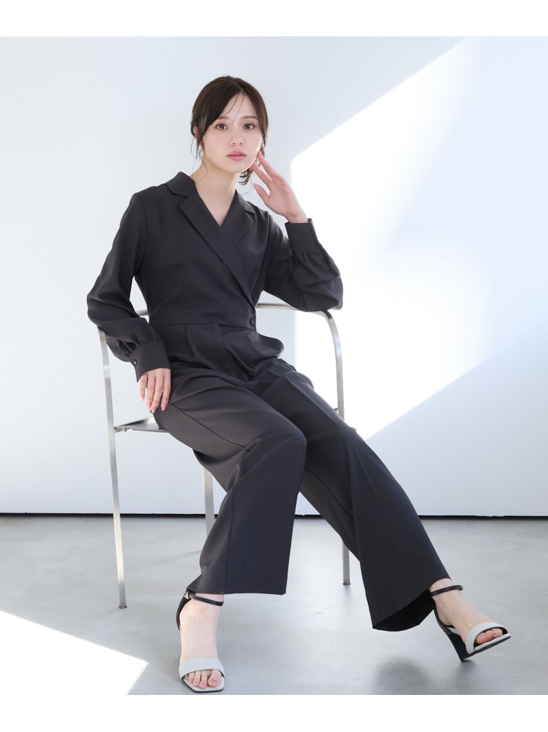 【楽天市場】【SALE／57%OFF】テーラードオールインワン Andemiu アンデミュウ オールインワン・オーバーオール オールインワン・つなぎ グレー ベージュ【RBA_E】【送料無料 ...