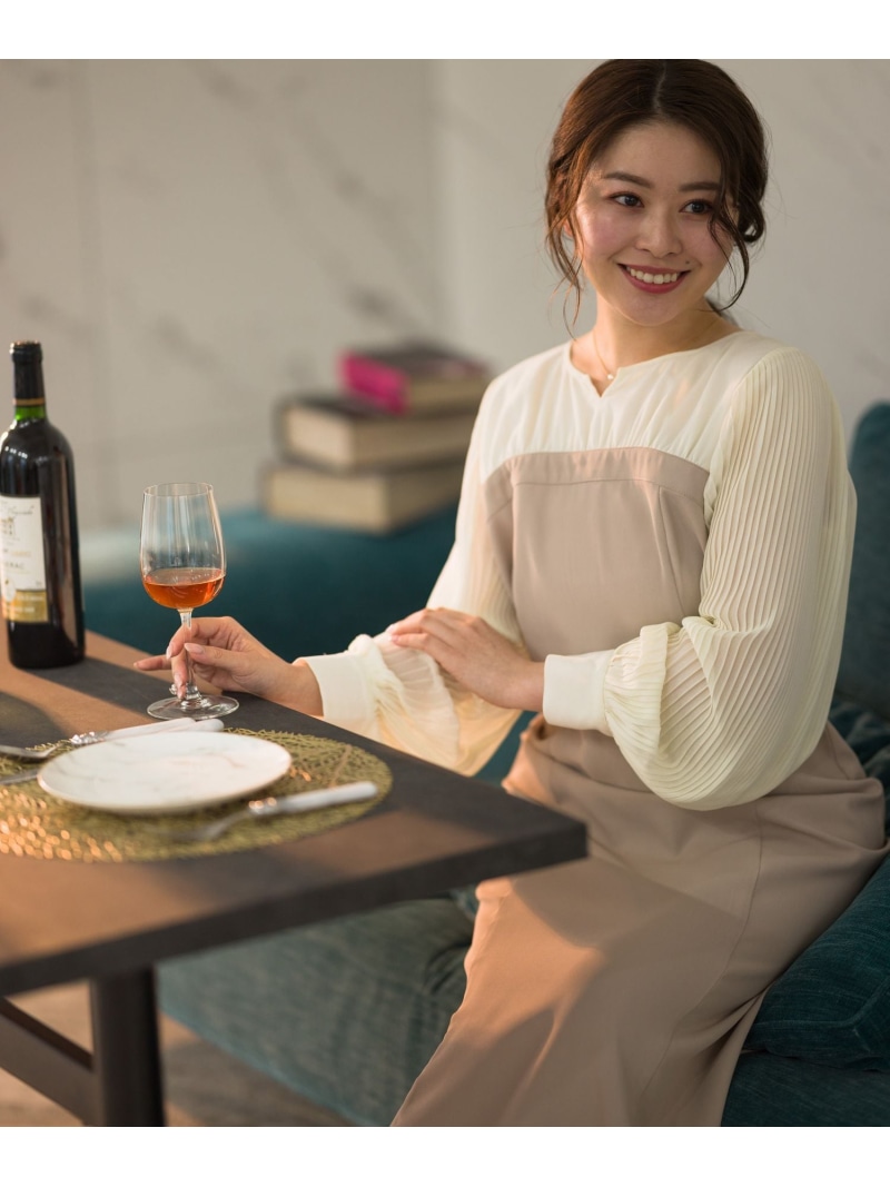 【楽天市場】【SALE／50%OFF】【尾崎真衣さんコラボ】ブラウスドッキングワンピース Andemiu アンデミュウ ワンピース・ドレス ワンピース ホワイト グレー ブラウン【RBA_E ...