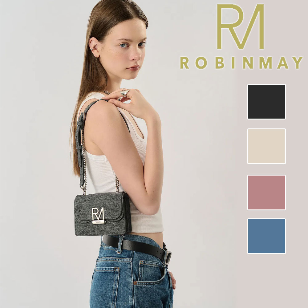 【楽天市場】保証付 返品OK 正規品 2025 ROBINMAY ロビンメイ C343 Elly 丹寧斜背包 (S) デニム クラッチバッグ ミニバッグ レディース エレガント RMロゴ ...