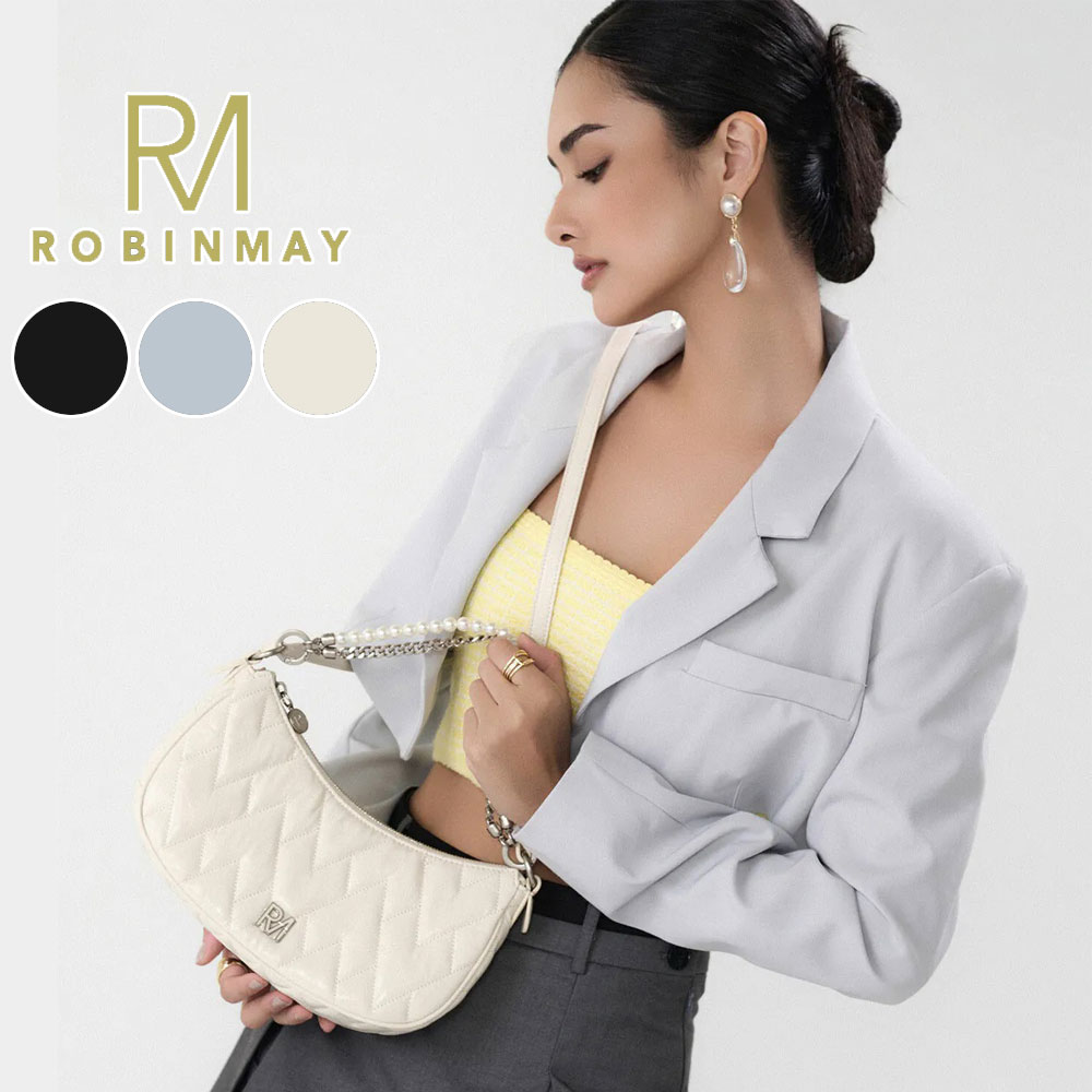 【楽天市場】保証付 返品OK 正規品 2024 ROBINMAY ロビンメイ B250 レディース RMロゴ 三日月 キルティング ハンドバッグ 2WAY ショルダー 肩掛 ビーガン人気 50 ...