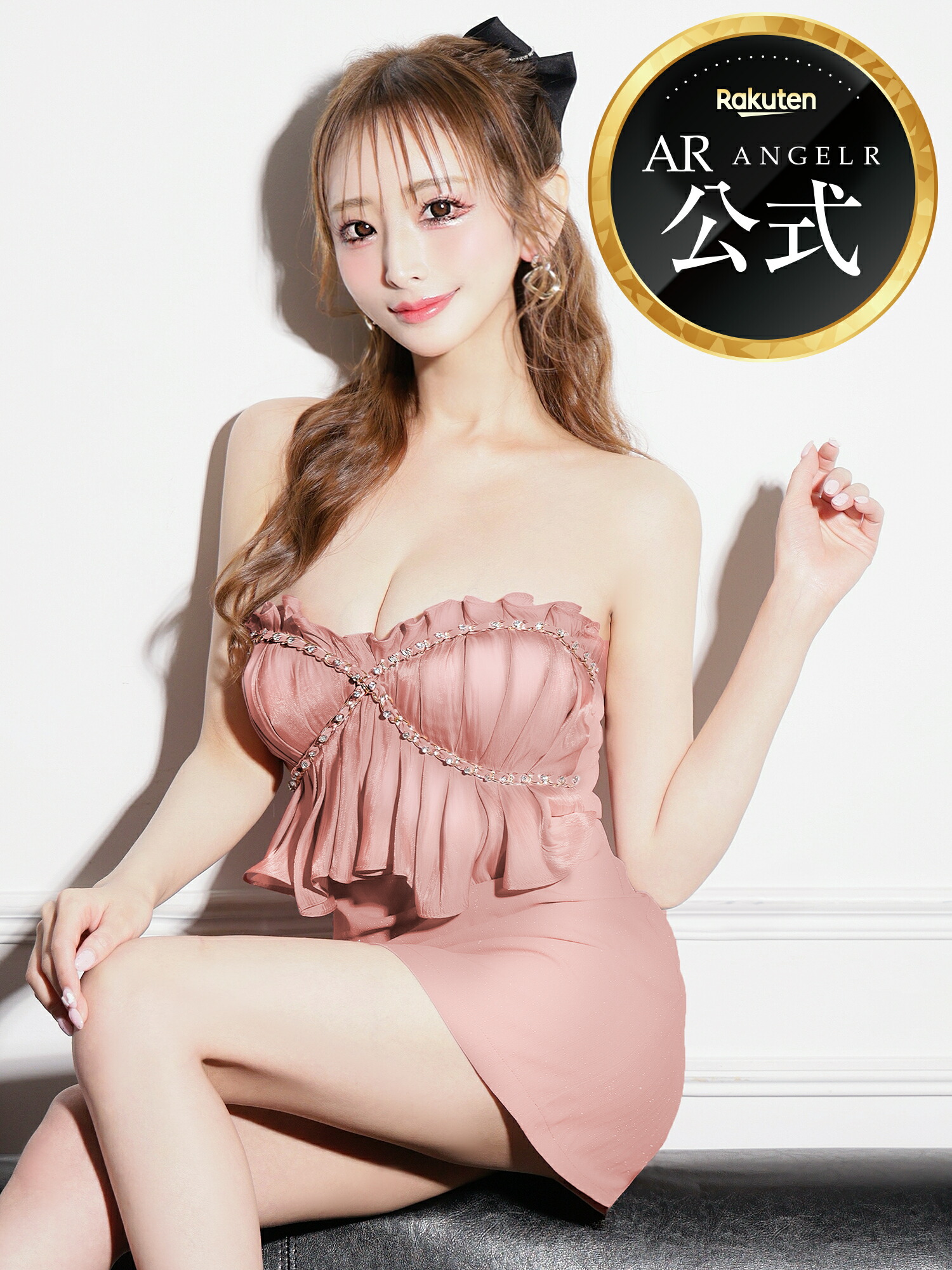 【楽天市場】【★スーパーSALEポイント16倍】【公式ストア限定プレゼント付】AngelR [エンジェルアール] ミニドレス / ラウンジ / キャバクラ / キャバ嬢 / 胸元デザイン ...