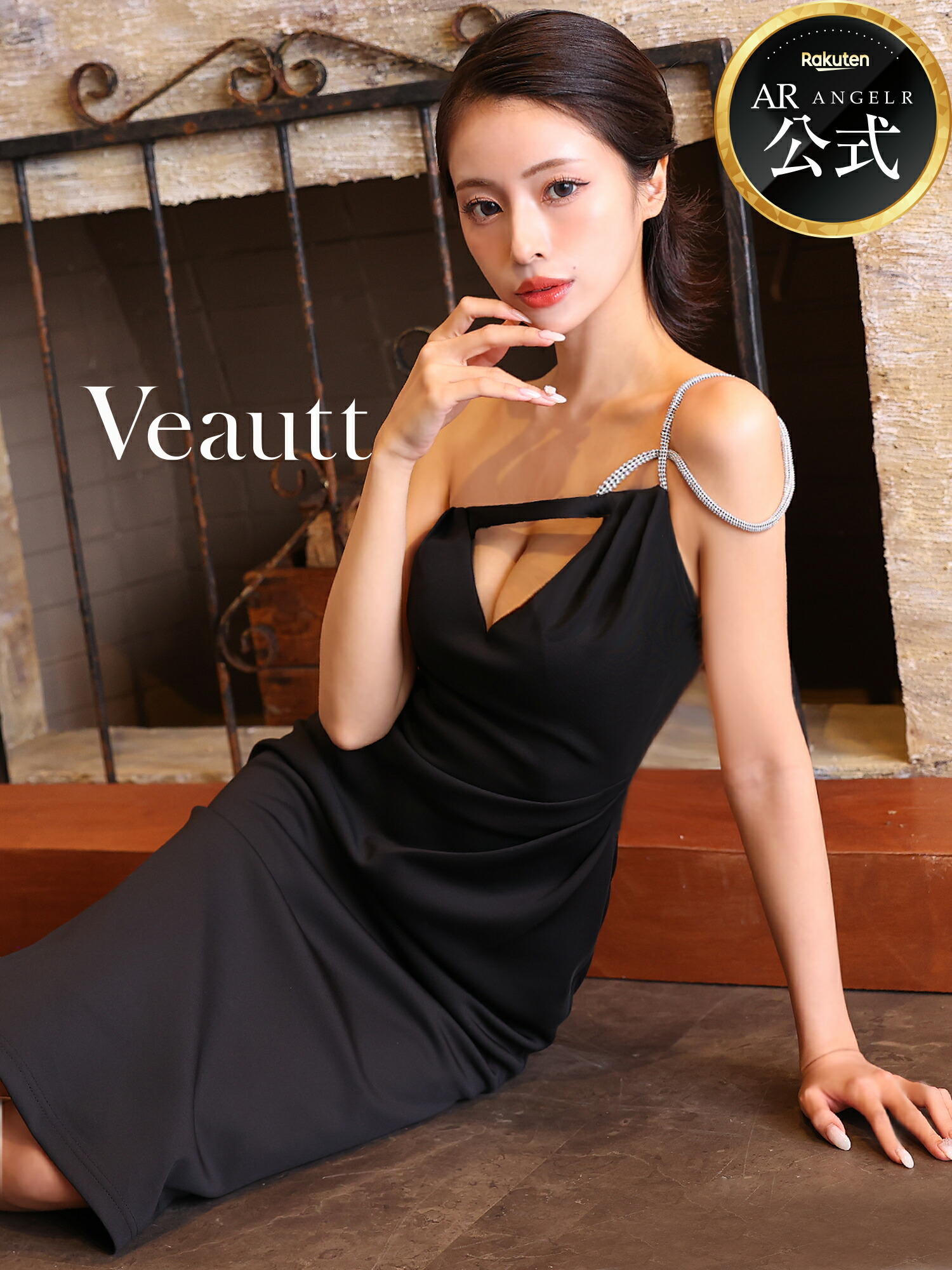 【楽天市場】【★スーパーSALEポイント16倍】【公式ストア限定プレゼント付】Veautt[ヴュート]ショルダービジュー ウエストタック ミディアムドレス ドレス バストカット チョーカー ...