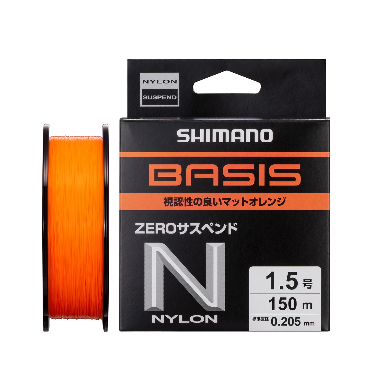 【楽天市場】シマノ ナイロンライン BASIS ナイロン ZEROサスペンド 150m LA-C53Y 1.5号 オレンジ [メール便]：釣具 ...