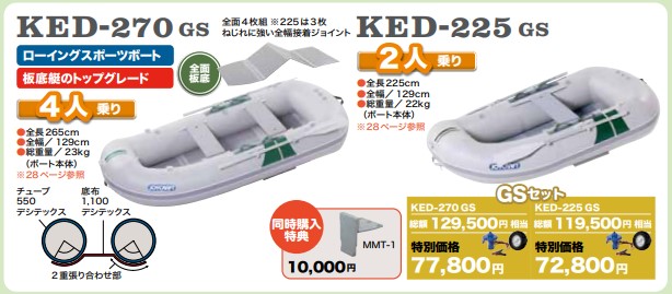【楽天市場】ジョイクラフト (JOYCRAFT) KED-225 GS 2人乗りゴムボート 高速電動ポンプ＋プレッシャーゲージ付きセット：アングラーズWEB店