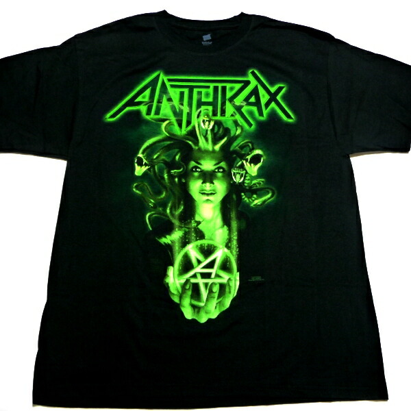 【楽天市場】ANTHRAX アンスラックスGREEN MEDUSA オフィシャル バンドTシャツ：ANIMAL-ROCK
