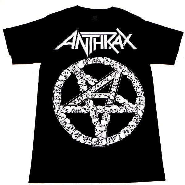 【楽天市場】ANTHRAX アンスラックスPENTAGRAM SKULLS オフィシャル バンドTシャツ：ANIMAL-ROCK