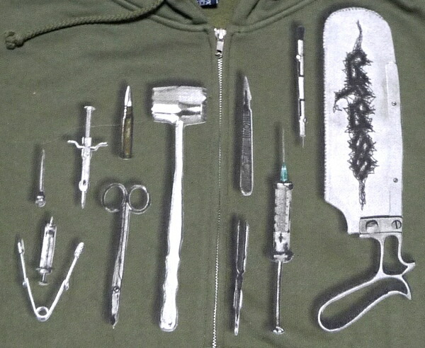 【楽天市場】CARCASS カーカスTOOLS LOGO OLIVE ZIP HOODIE オフィシャル バンドTシャツ【あす楽対応 ...