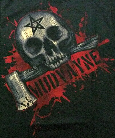 【楽天市場】☆☆☆【2枚までメール便対応可】MUDVAYNE マッドヴェインSKULL HATCHET オフィシャル バンドTシャツ ...
