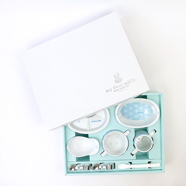 【楽天市場】ミッフィー ベビー食器セット ブルー my first miffy ギフト：ANITTO FRIENDS
