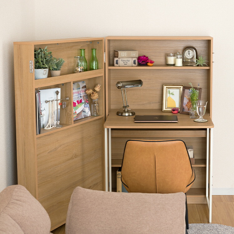 【楽天市場】【レビュー投稿で特典プレゼント♪】学習机 机 書斎机 折りたたみ 木製 デスク 折り畳み式デスク 収納 棚付き コンパクト ...