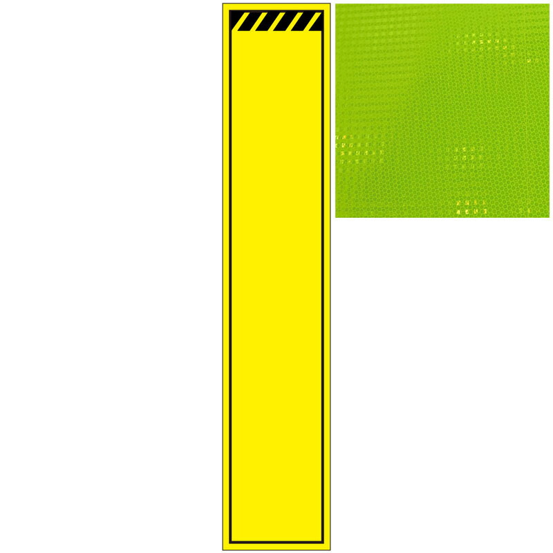 【楽天市場】スリムプリズム蛍光イエロー高輝度看板・トラ無地・275mm×1400mm（自立式看板枠付） 工事看板 作業看板 高輝度工事看板 高輝度作業看板 反射看板 立て看板 NETIS：安全 ...