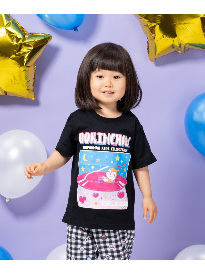 【楽天市場】APKC/(K)光るドット絵ドキンUFO半袖Tシャツ ANPANMAN KIDS COLLECTION アンパンマンキッズコレクション トップス カットソー・Tシャツ ブラック ...