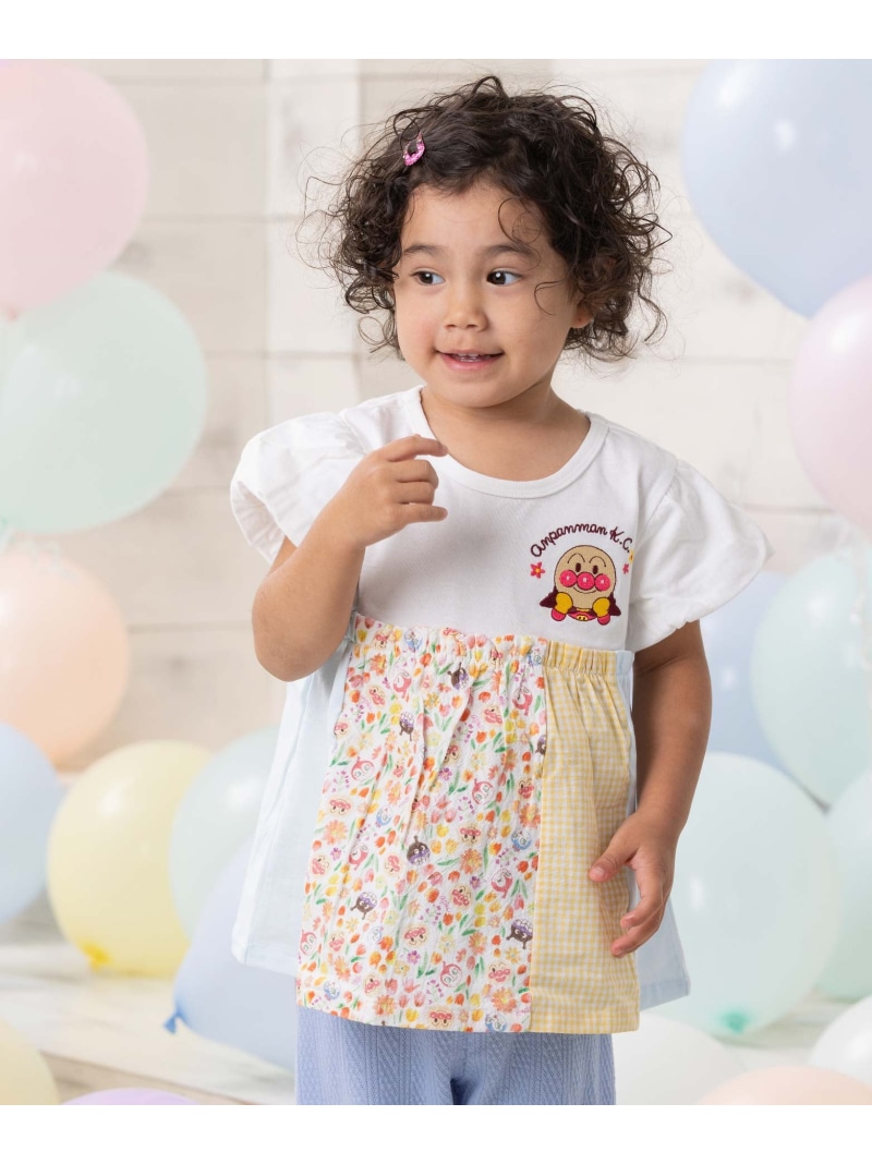 【楽天市場】【SALE／30%OFF】ANPANMAN KIDS COLLECTION/(K)胸刺繍パッチワークチュニック ANPANMAN ...
