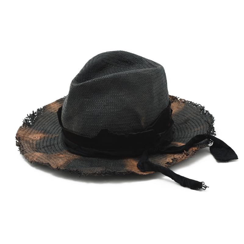 【楽天市場】triangles hat / tgh-051 / Bleach Paper Fedora Hat / BLACK ...