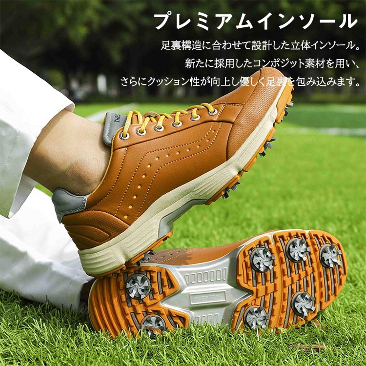 【楽天市場】PGM プロ ゴルフシューズ メンズ スパイクタイプ スニーカー スパイクシューズ スパイク ボア 黒 白 ネイビー イエローオークル 大きいサイズ 28.5cm 3E 幅広 ...