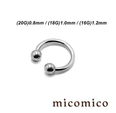 【楽天市場】MINIサーキュラーバーベル (20G)0.8mm / (18G)1.0mmボディピアス サーキュラー バーベル ボディピアス サージカルステンレス 316L サーキュラバーベル ...