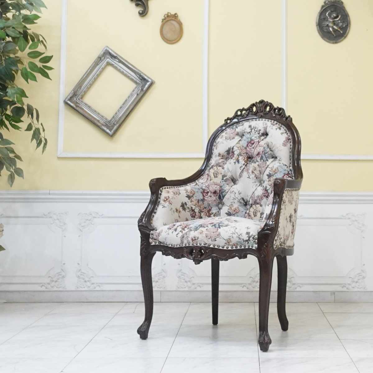 【楽天市場】アームチェア ロココ調家具 ゴブラン風ジャガード 6093-n-5f254b 輸入家具 ダイニングチェア 肘付き アンティーク エレガント プリンセス ロマンティック 姫 家具 姫 ...
