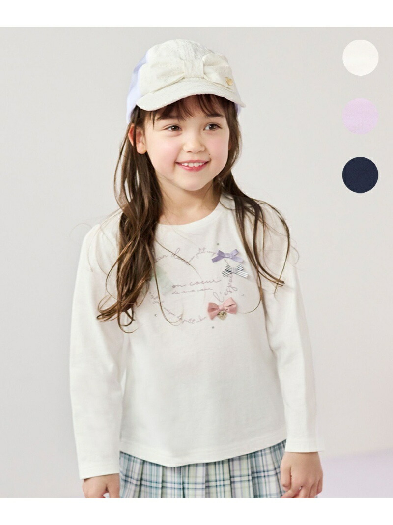 【楽天市場】【SALE／20%OFF】リボン 長袖 Tシャツ any FAM KIDS エニィファム トップス カットソー・Tシャツ ホワイト ネイビー パープル【RBA_E】[Rakuten ...