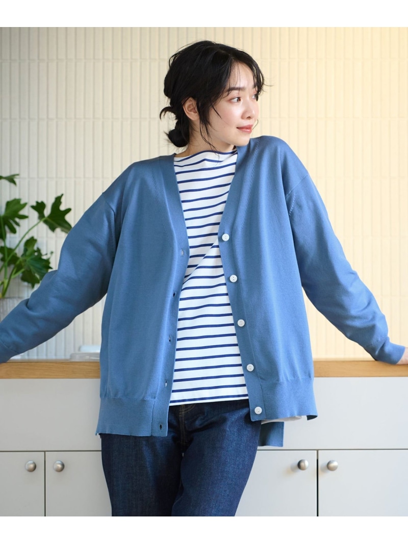 【楽天市場】【SALE／30%OFF】【洗濯機可能・UVケア】Vネック カーディガン any FAM L エニィファム トップス ニット グレー ピンク グリーン ブルー ホワイト【RBA_E ...